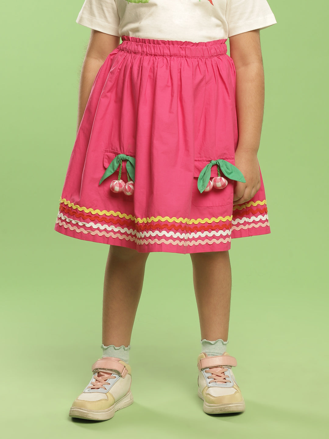 Somersault - Cherry Rick Rack Skirt | Soft & Comfortable | Spring Summer Collection