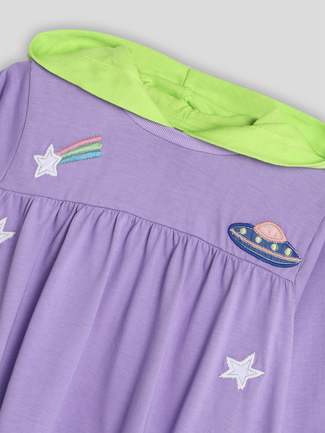 Galactic Glam: Elevate Your Wardrobe with a Space Embroidered Hooded Dress